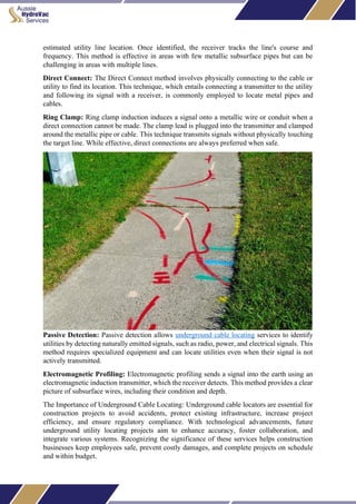 Understanding Underground Cable Locating: Methods and Significance | PDF