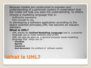 Understanding unified modelling language | PPTX