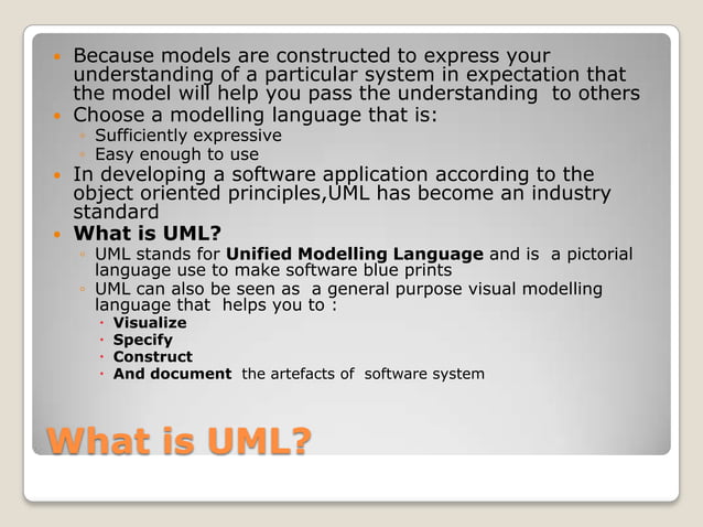 Understanding unified modelling language | PPTX