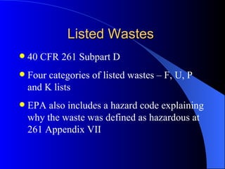 Understanding universal & hazardous waste | PPT