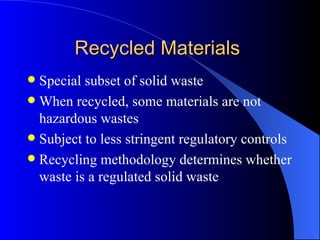 Understanding universal & hazardous waste | PPT
