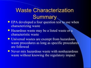 Understanding universal & hazardous waste | PPT