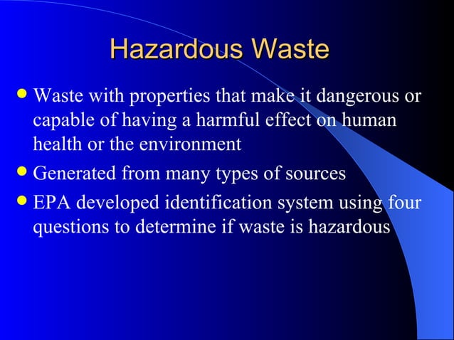 Understanding universal & hazardous waste | PPT