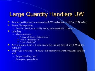 Understanding universal & hazardous waste | PPT