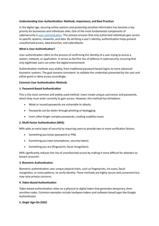 Understanding User Authentication- Methods, Importance, and Best Practices.pdf
