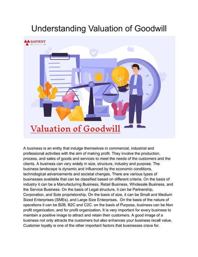 Understanding Valuation of Goodwill. pdf | PDF
