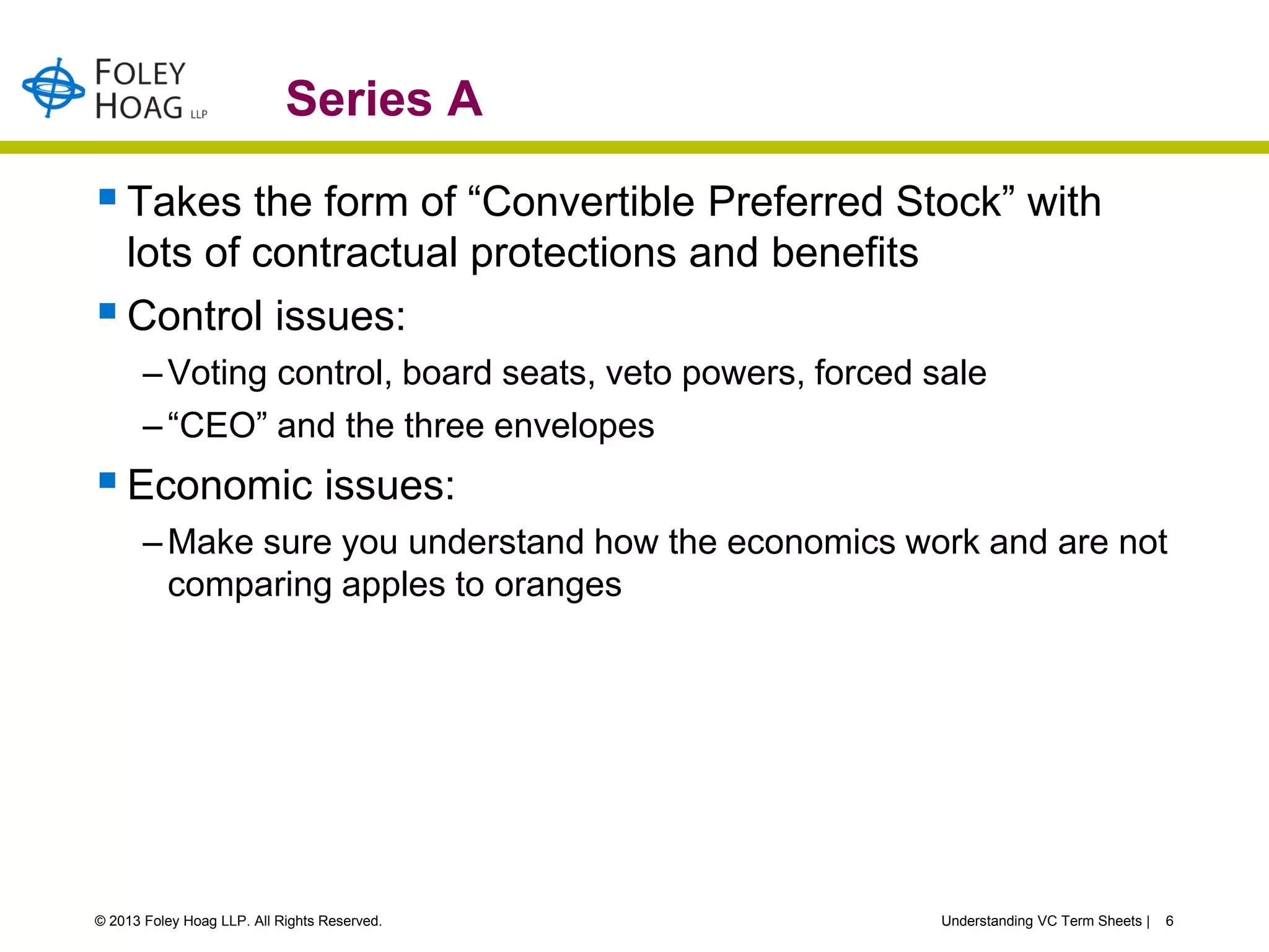 Understanding VC Term Sheets | PDF