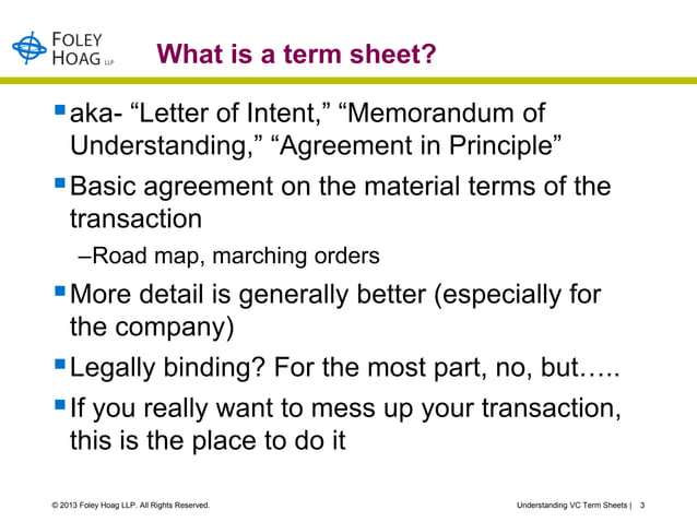 Understanding VC Term Sheets | PDF