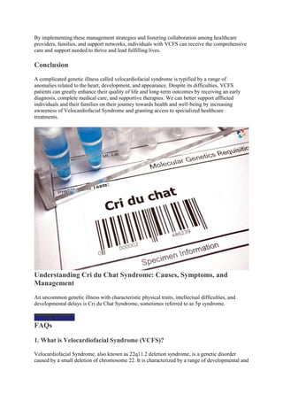 Velocardiofacial Syndrome: Symptoms, Causes, and Management | The ...