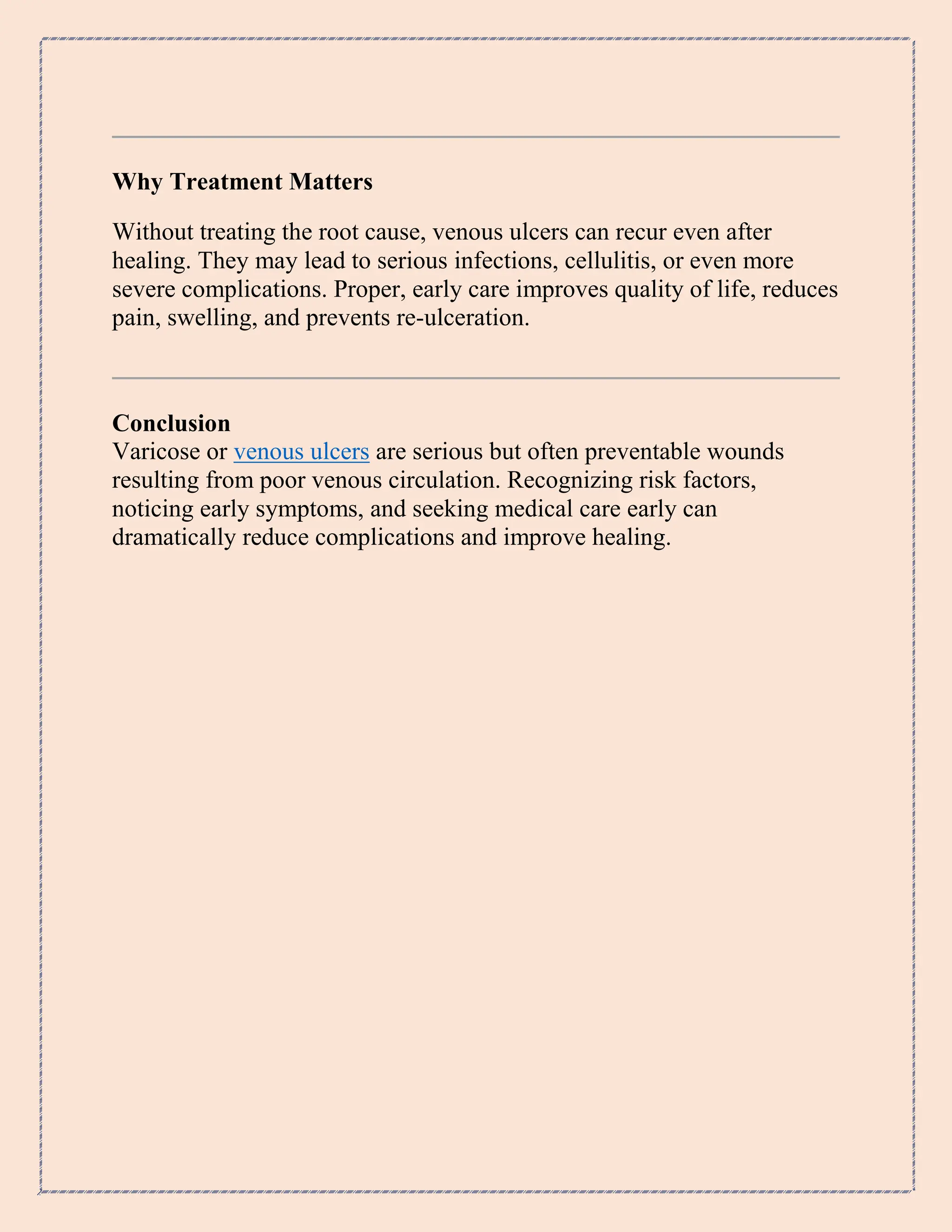 Understanding Venous Ulcers (Varicose Ulcers)- Causes, Symptoms and ...