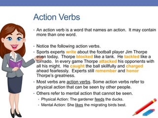 Understanding verbs- English grammar | PPTX