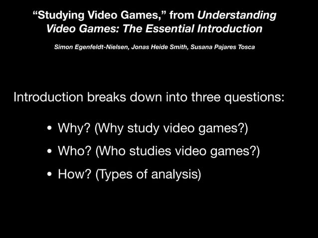 Understanding Video Games | PPT
