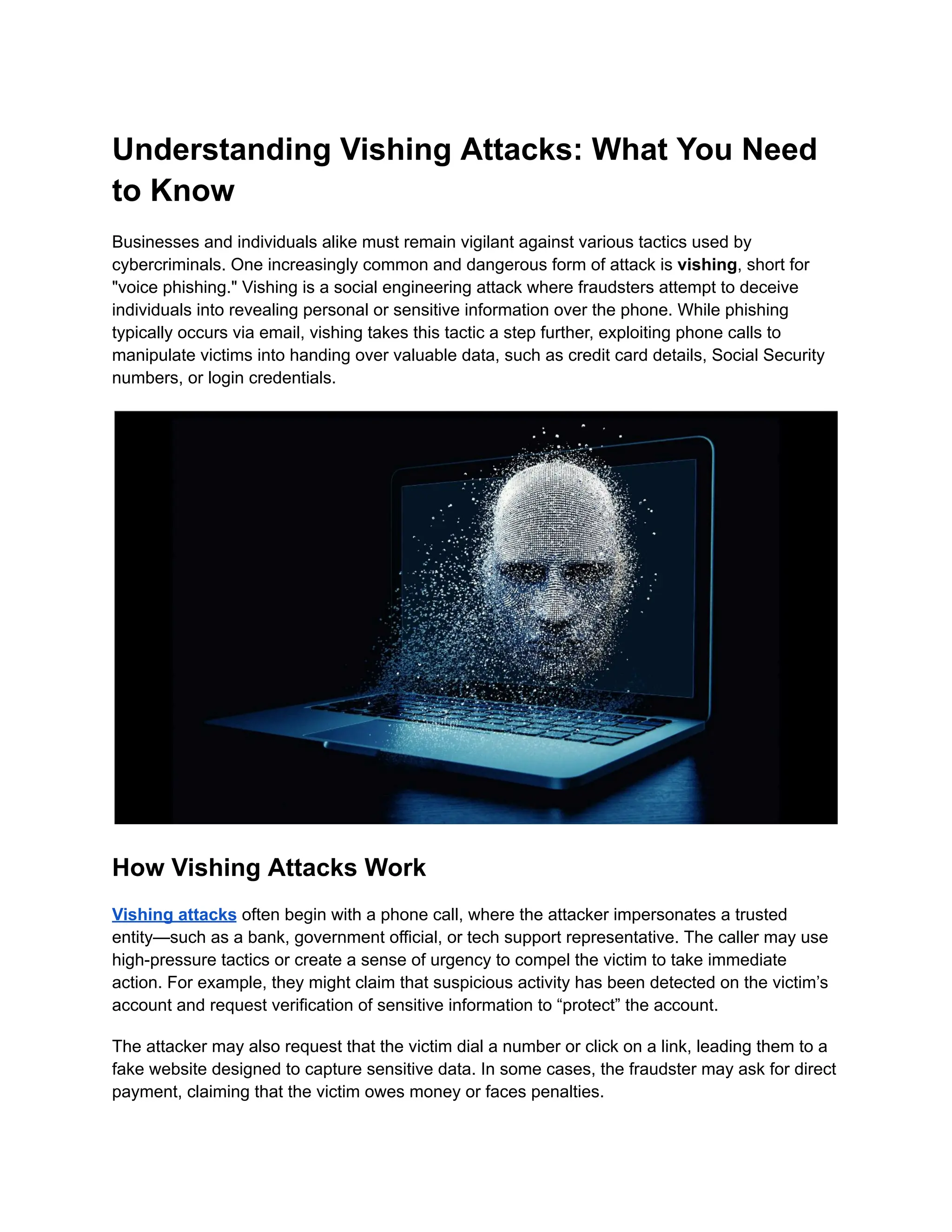 Understanding Vishing Attacks What You Need to Know | PDF