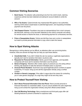 Understanding Vishing Attacks What You Need to Know | PDF