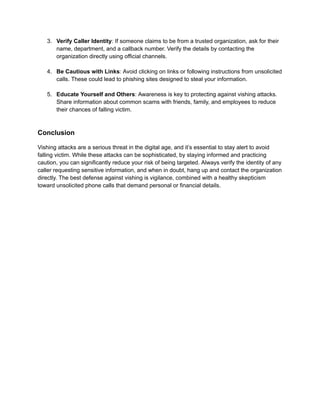 Understanding Vishing Attacks What You Need to Know | PDF