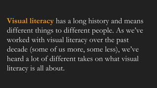 Understanding visual literacy for libraries | PDF