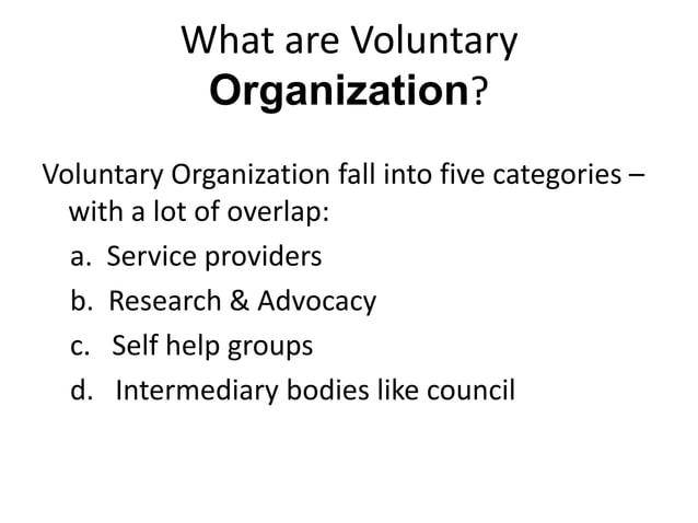 Understanding Voluntary Organizations | PDF | Career Advice | Careers