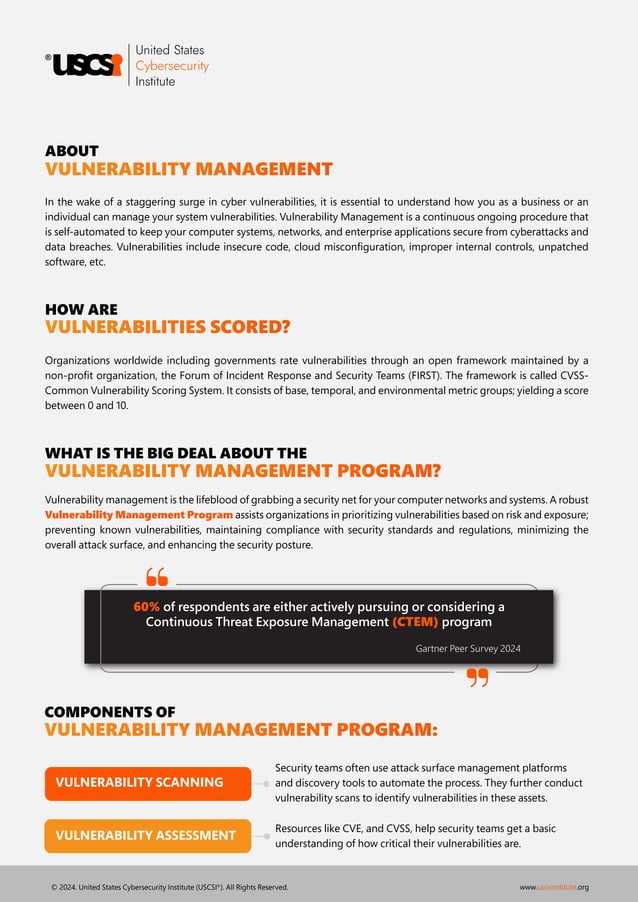 Understanding Vulnerability Management | USCSI® | PDF | Free Download