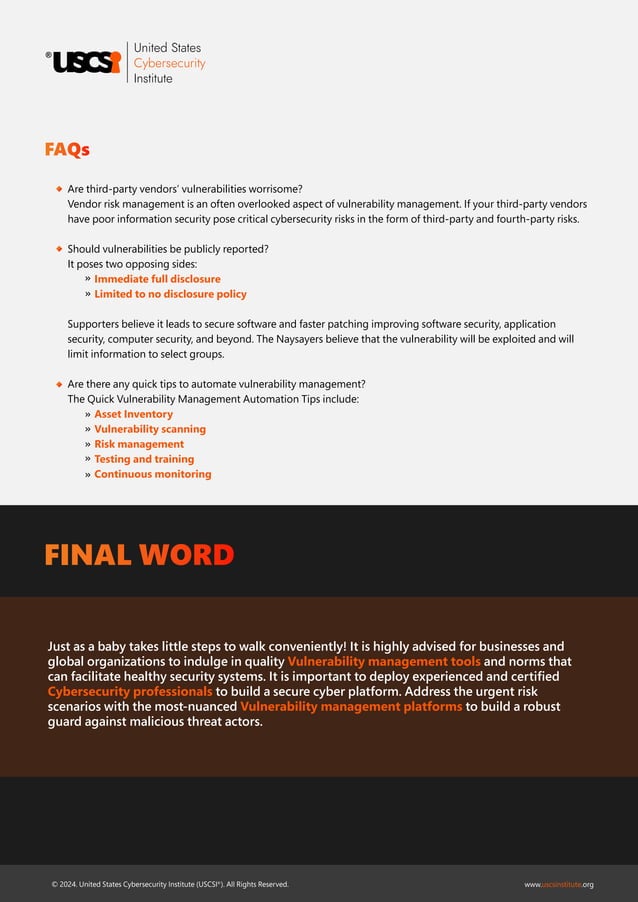 Understanding Vulnerability Management | USCSI® | PDF | Free Download