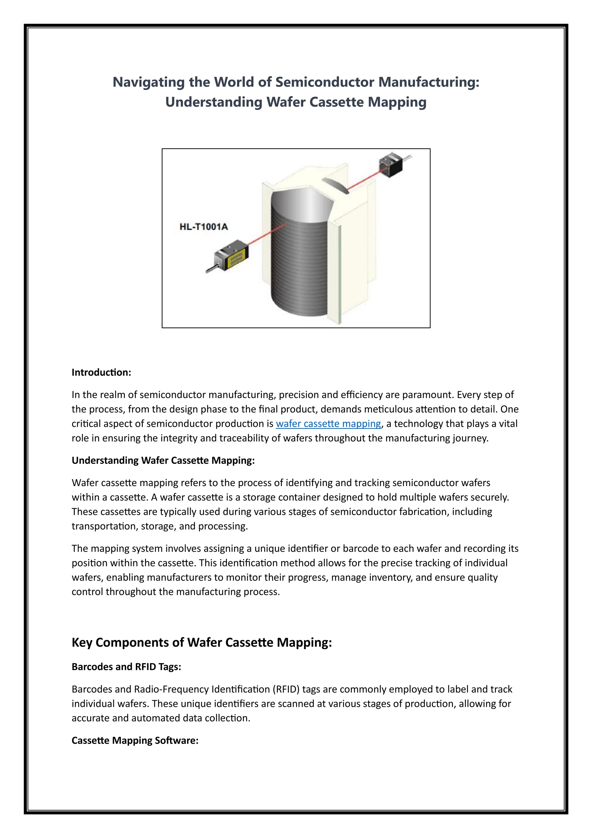 A Guide to An Ultimate Wafer Cassette Mapping | PDF