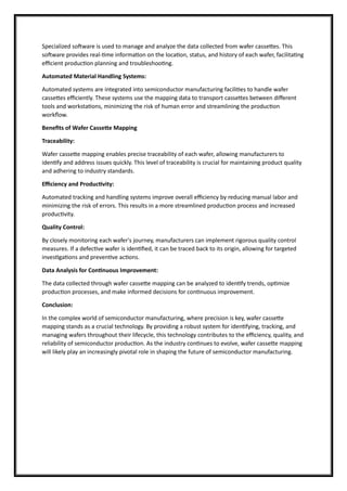 A Guide to An Ultimate Wafer Cassette Mapping | PDF