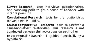 Understanding Ways to Collect Data in Research | PPT