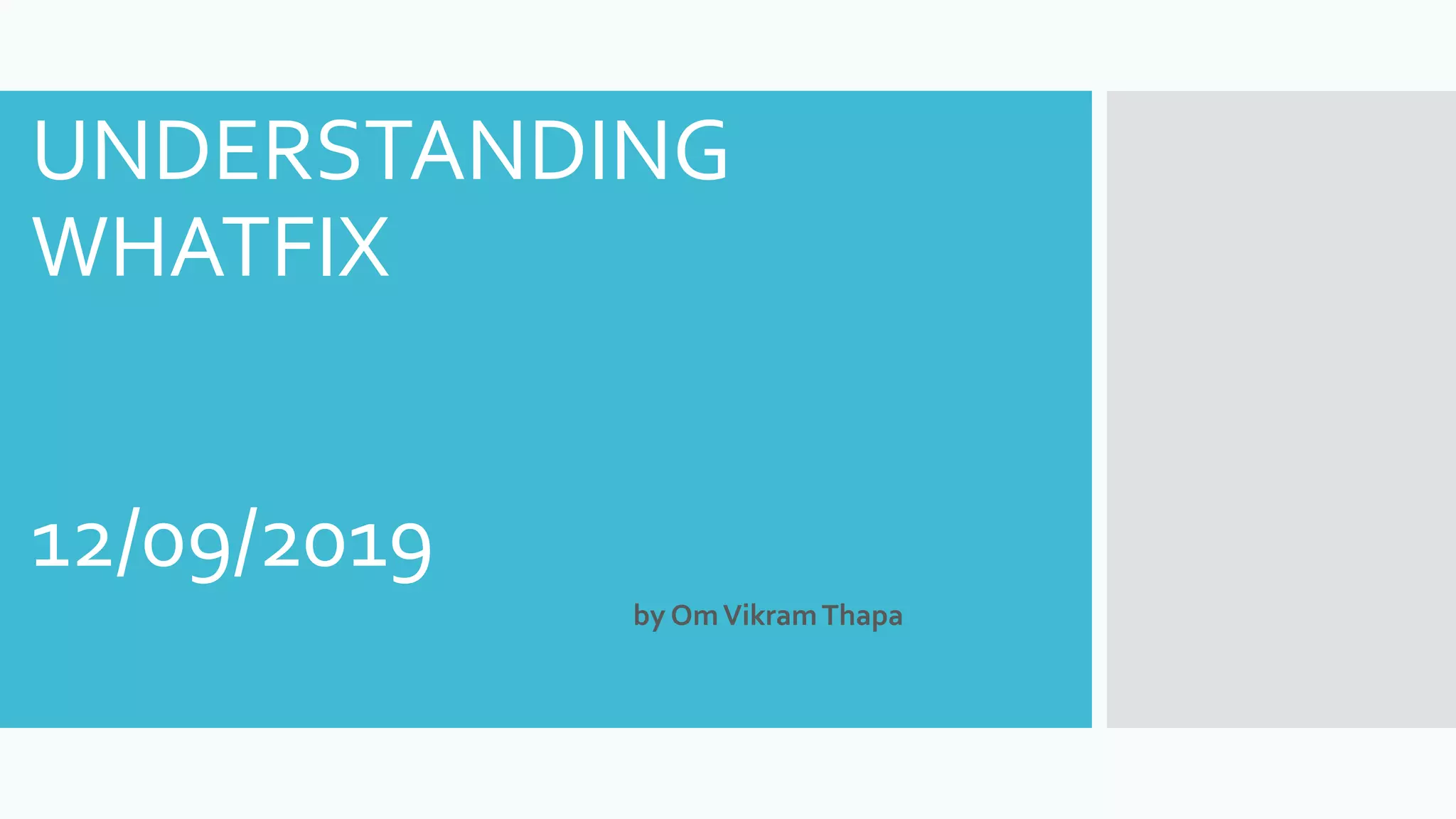 Understanding WhatFix | PDF
