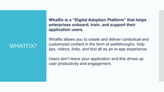 Understanding WhatFix | PDF