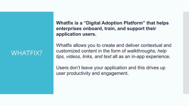 Understanding WhatFix | PDF
