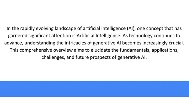 Understanding What is Generative Artificial Intelligence A ...