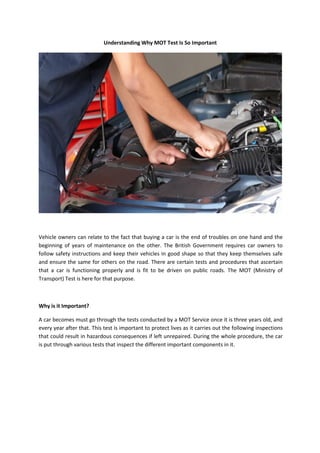Understanding why mot test is so important | PDF