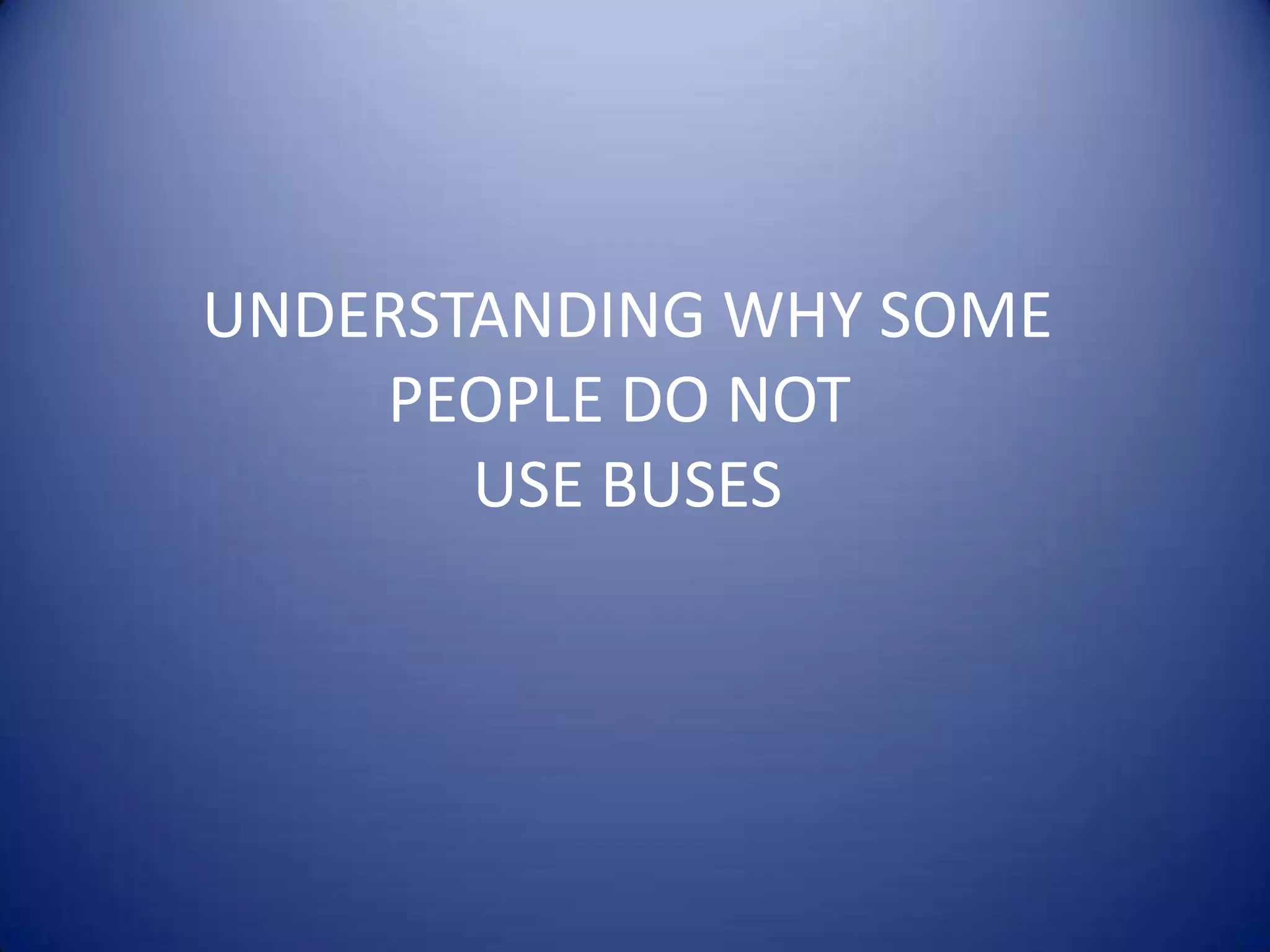 Bus Service Problems | PPTX