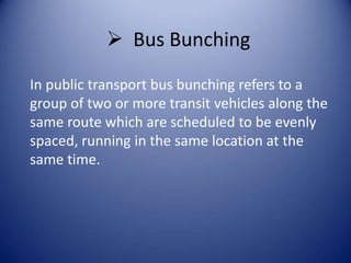 Bus Service Problems | PPTX