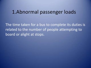 Bus Service Problems | PPTX