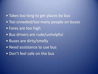 Bus Service Problems | PPTX