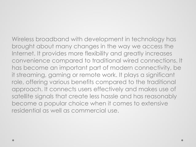 Understanding wireless broadband services | PPTX | Computer Networking ...