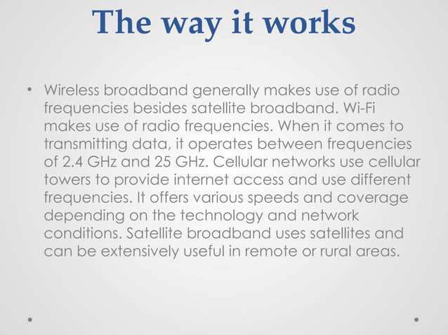 Understanding wireless broadband services | PPTX | Computer Networking ...