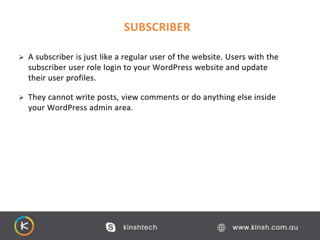 Understanding WordPress User Roles | PPTX | Web Development | Internet