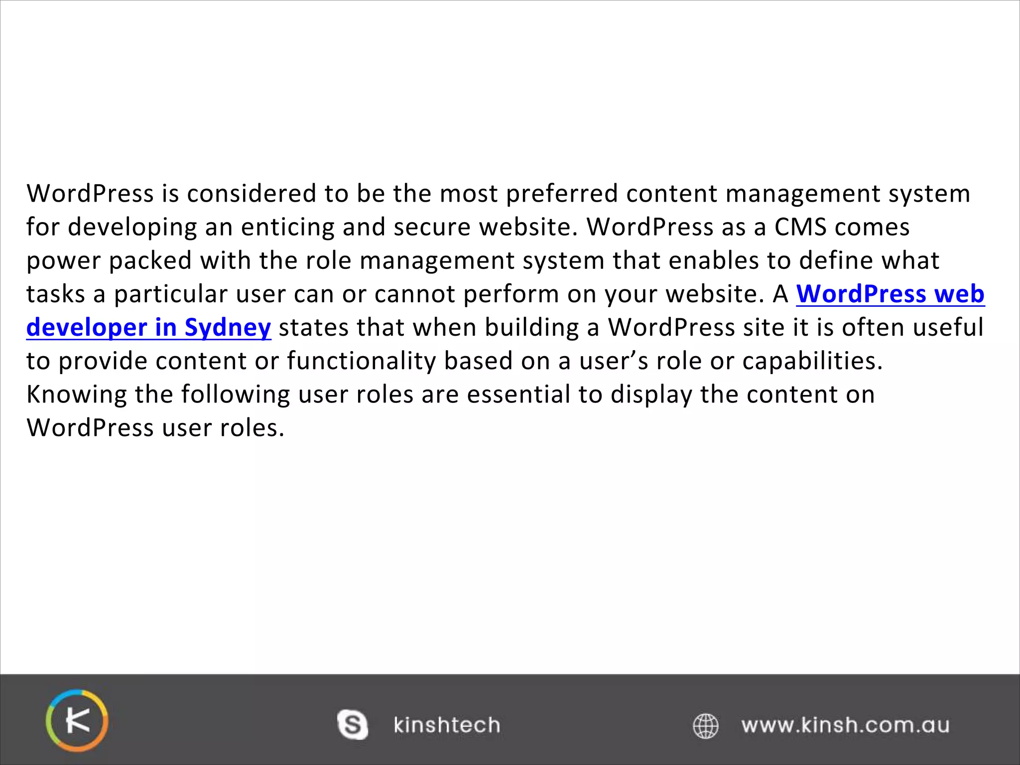 Understanding WordPress User Roles | PDF
