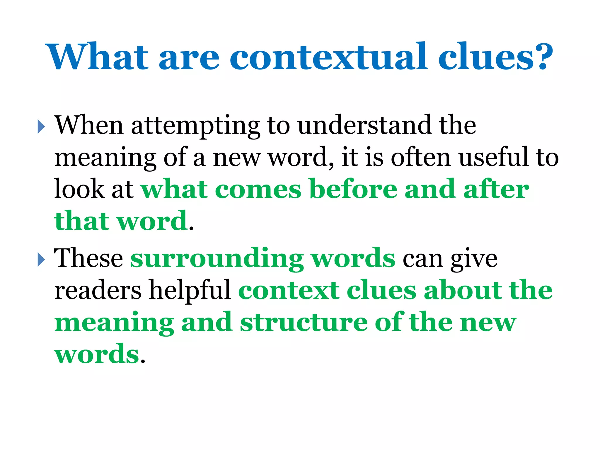 Understanding Words from Context | PPTX
