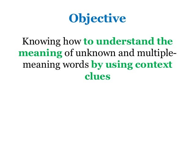 Understanding Words from Context