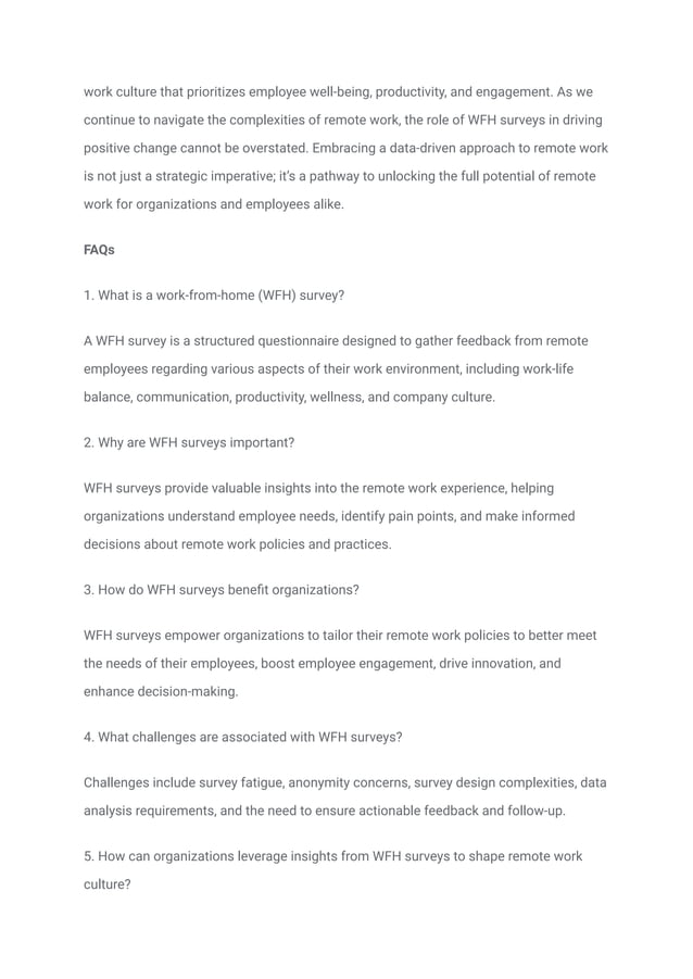 Understanding Work-from-Home Surveys and Their Impact on Remote Work ...