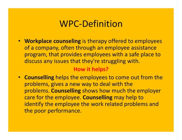 Understanding workplace counselling | PDF | Careers