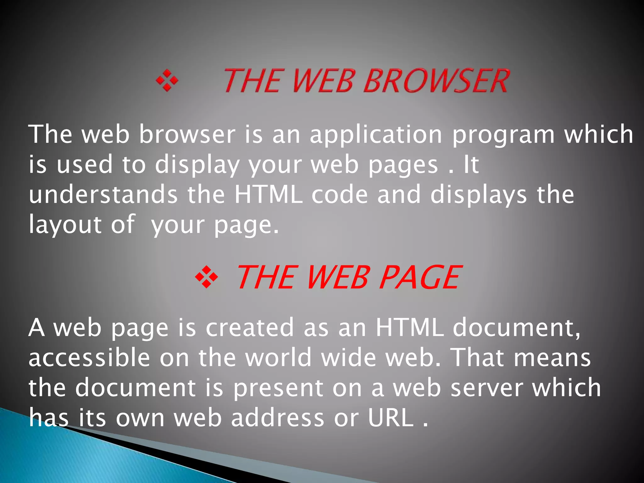 Understanding world wide web and the internet | PPTX