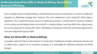 Understanding Write Offs in Medical Billing Maximizing Revenue ...