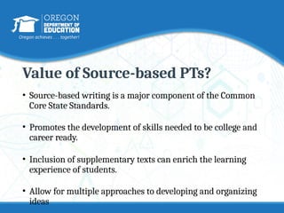 Understanding Writing Performance Tasks, Scoring Rubrics, and ...