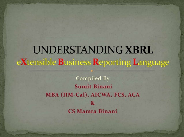 Understanding XBRL | PPTX