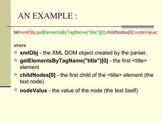 Understanding XML DOM | PPT