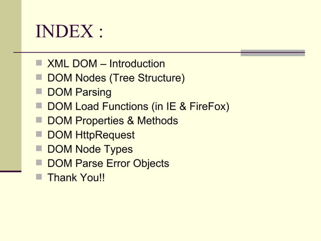 Understanding XML DOM | PPT | Web Design and HTML | Internet