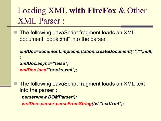 Understanding Xml Dom Ppt